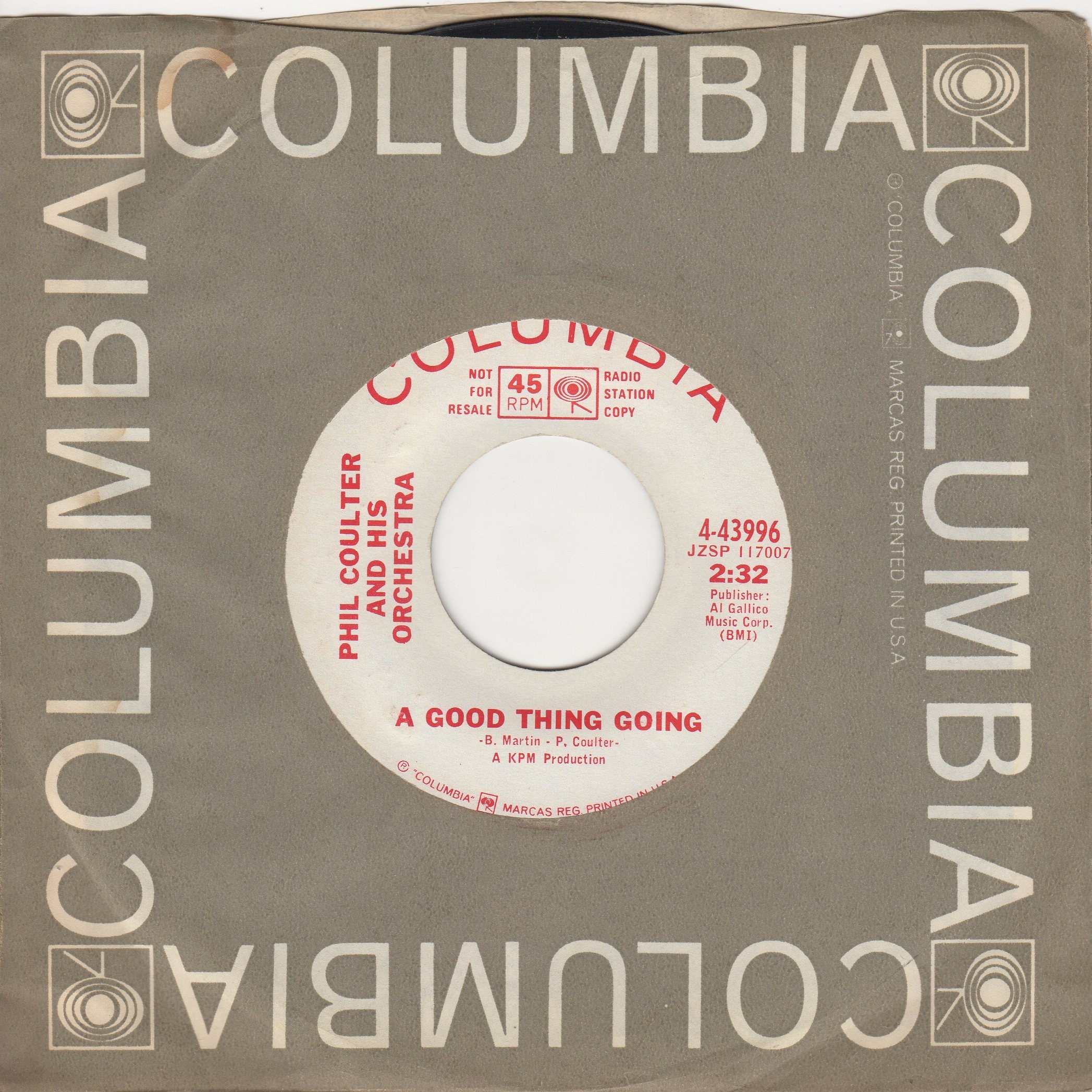 A Good Thing Going / Runaway Bunion